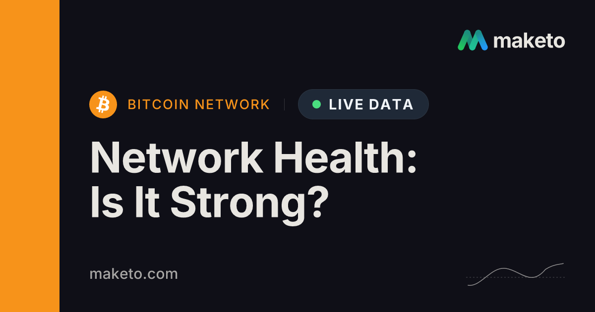 Bitcoin Network & Miner Health Dashboard | Maketo
